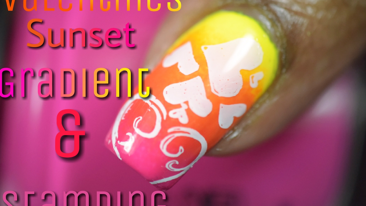 Valentines Sunset Gradient & Stamping