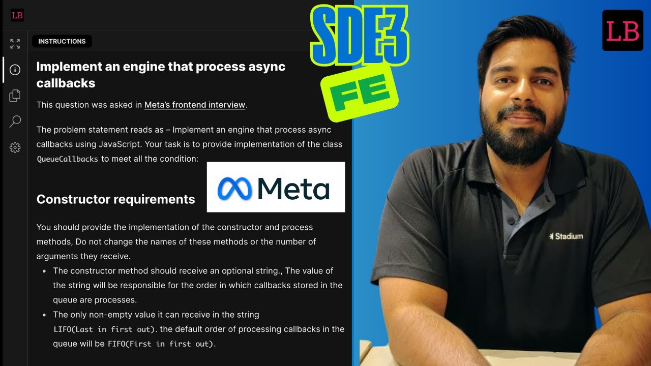 I solved META's hard JavaScript interview question | Process Async Callback Queue