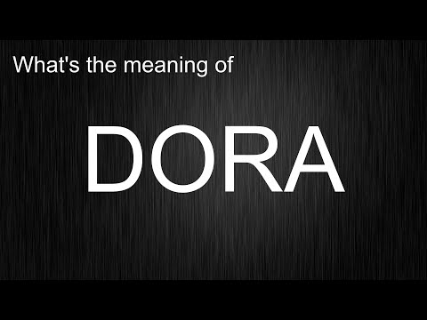 What's the meaning of "DORA", How to pronounce DORA?