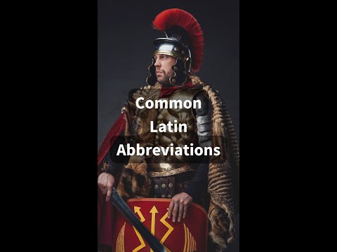 Common Latin abbreviations