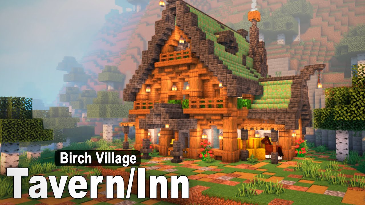 Minecraft: How to build a TAVERN/INN | Village Tutorial - Minecraft ...