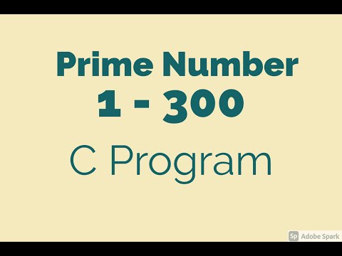 C Program to Print Prime Numbers from 1 to 300 | Program Clips