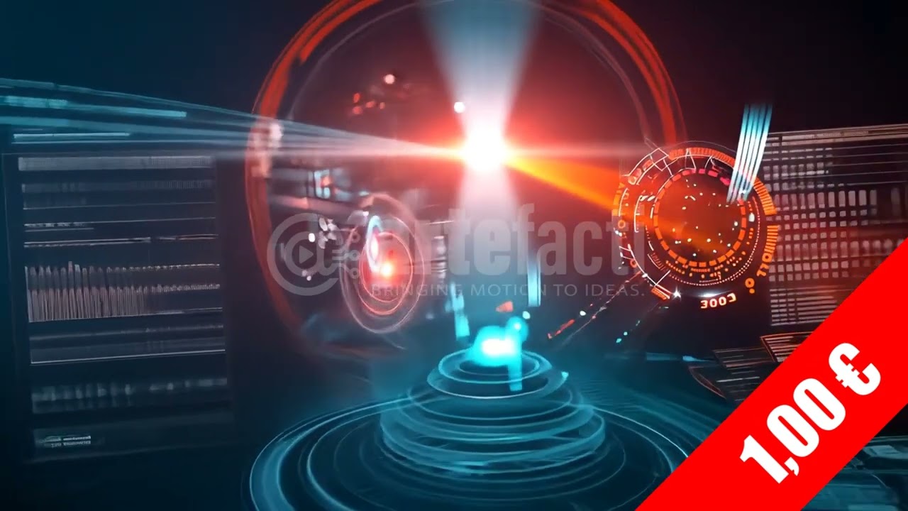 Futuristic Red HUD Interface | HD 1080p Stock Footage