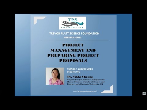 Webinar by Dr. Vikki Cheung on Project Management and preparing project proposals