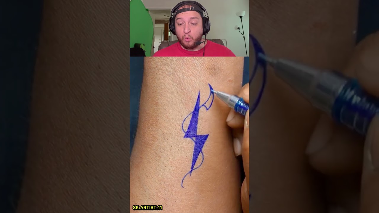 HOW TO DRAW A PERFECT LIGHTING BOLT #art #drawing #shorts