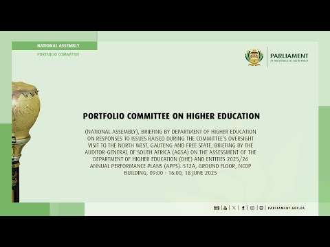 Portfolio Committee on Higher Education, 18 June 2025