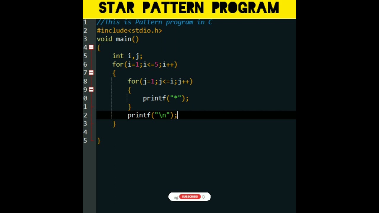 #C 39 To Print Star Pattern Program In C Programming | Computer Programming | #shorts #coding #C