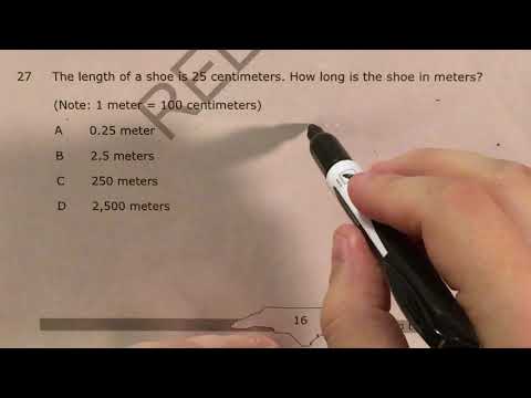 NC 5th Grade Math Released question 27 (released 2018 - 2019)