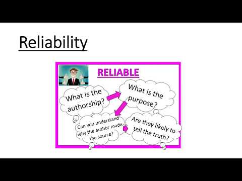 History Skills- Reliability