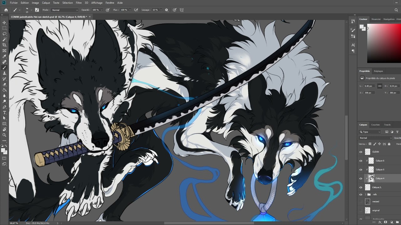 .: TIMELAPSE 27 :. Heiran - wolf commission