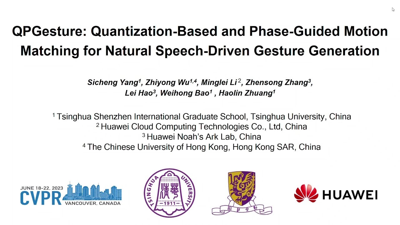 [CVPR 2023 Highlight] QPGesture Presentation Video