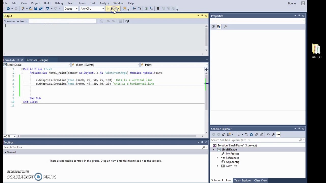 Visual Basic - Save & Draw Lines - VB