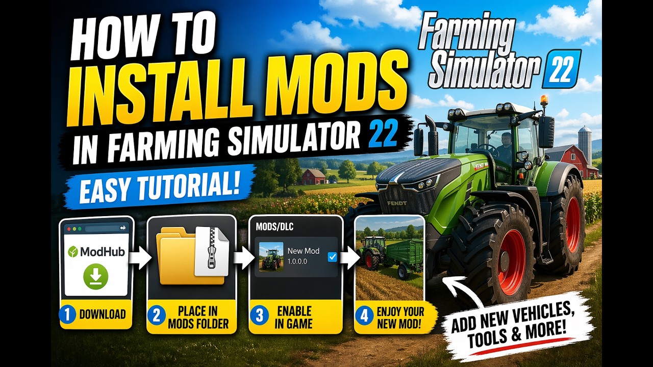 How to Install Mods in Farming Simulator 22 (Easy Tutorial)