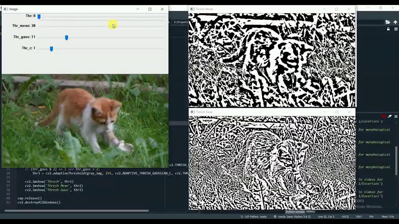 Morphological operation-thresholding using Python and OpenCV
