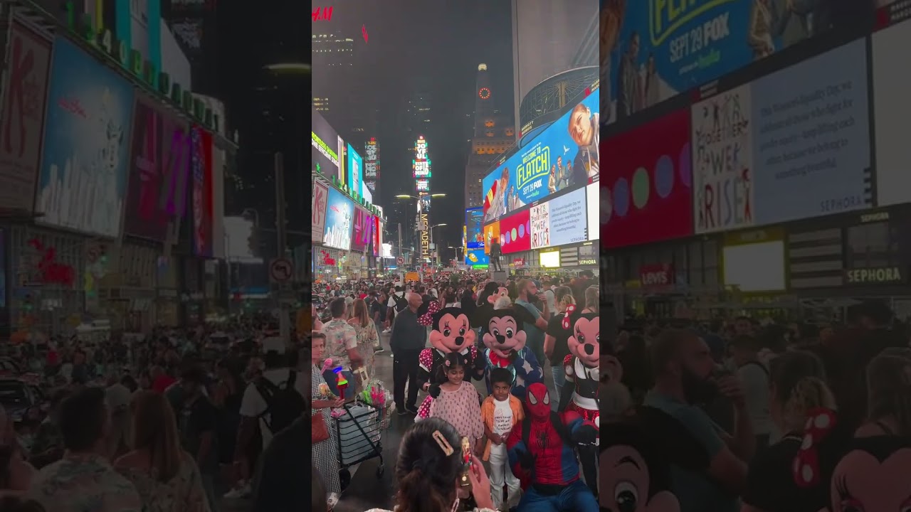 Times Square Night Walk and Costume Characters