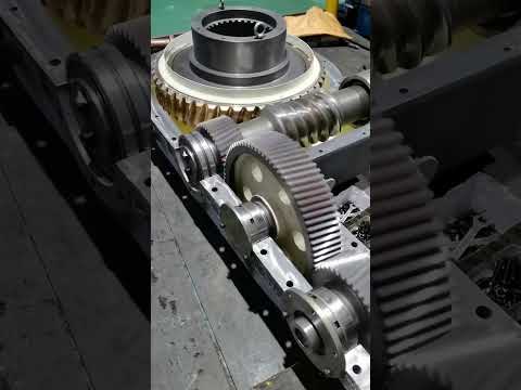 Is this a three stage gear reducer? #gearbox #steelmill #rolling #gear #transmission #NSK #wormgear
