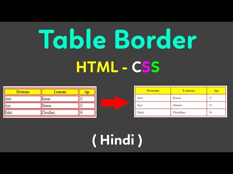 How to style border of a HTML table | HTML Table border style | HTML CSS Style