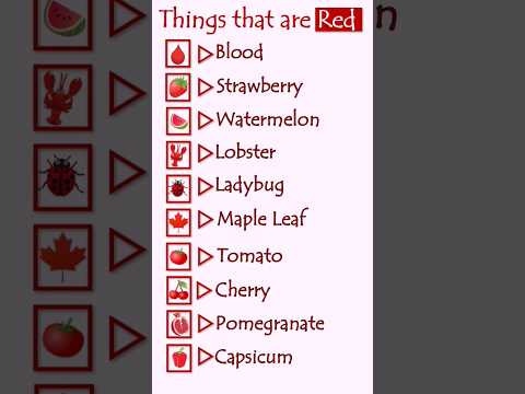 Things that are Red | Vocabulary