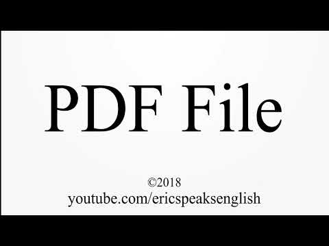 How to Pronounce PDF File