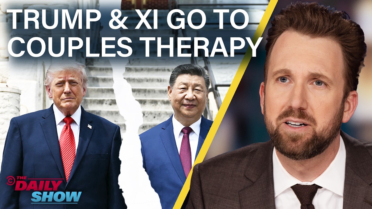 Xi Makes Trump Climb Stairs, Learn Ancient Greek History & Tremble Over Taiwan Talk | The Daily Show