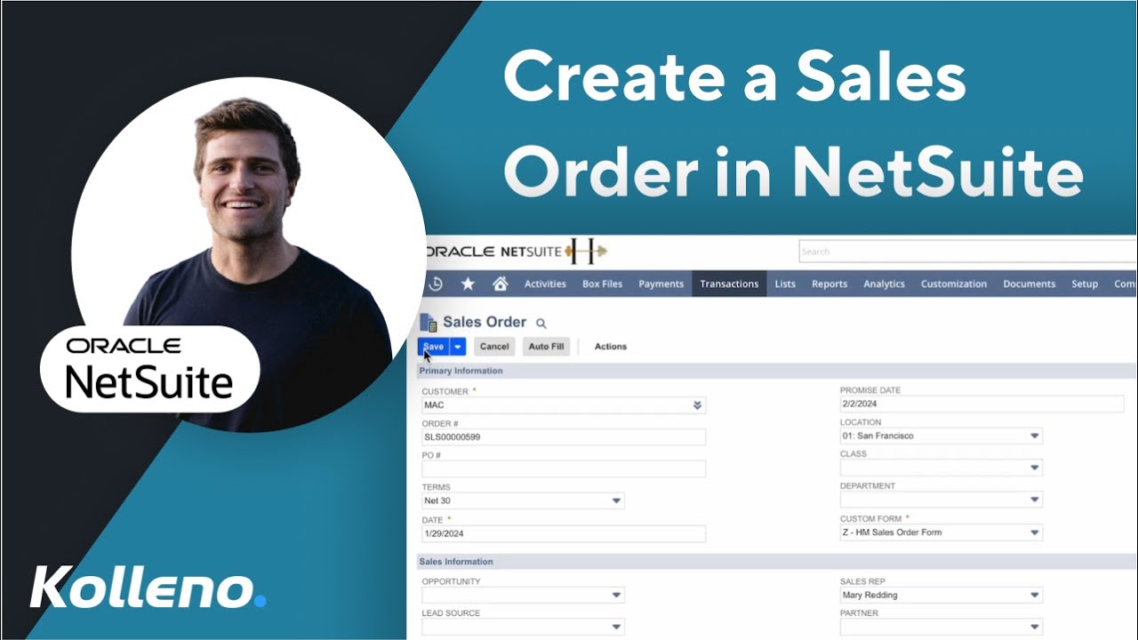 NetSuite Tutorial  |  How To Create a Sales Order in NetSuite