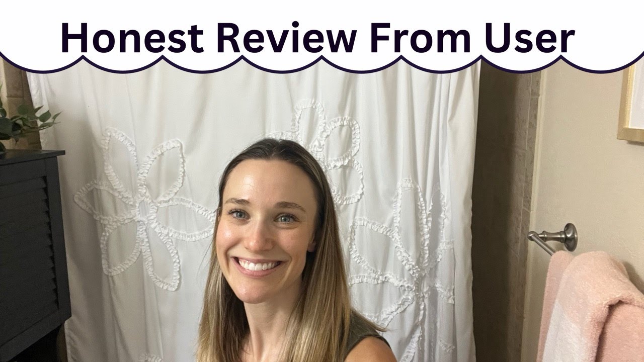 Amazon Review of a White Ruffle Flower Shower Curtain for Bathroom Decor #ad