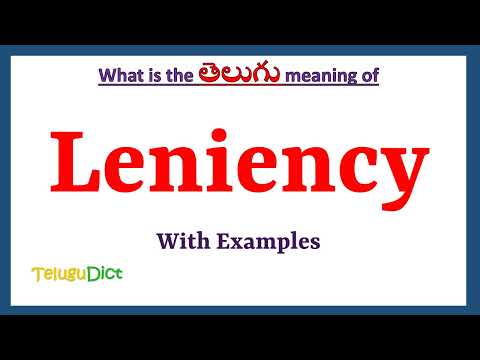 Leniency Meaning in Telugu | Leniency in Telugu | Leniency in Telugu Dictionary |