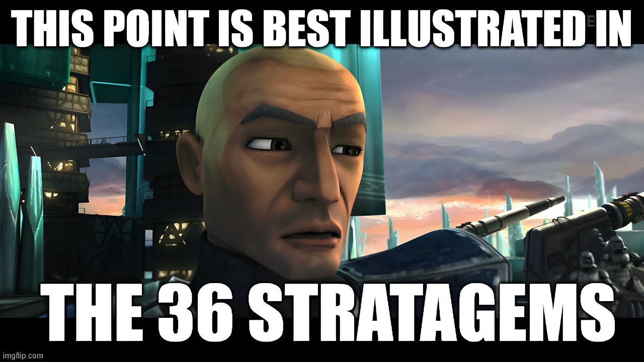 A pair of child soldiers discuss war-time strategy