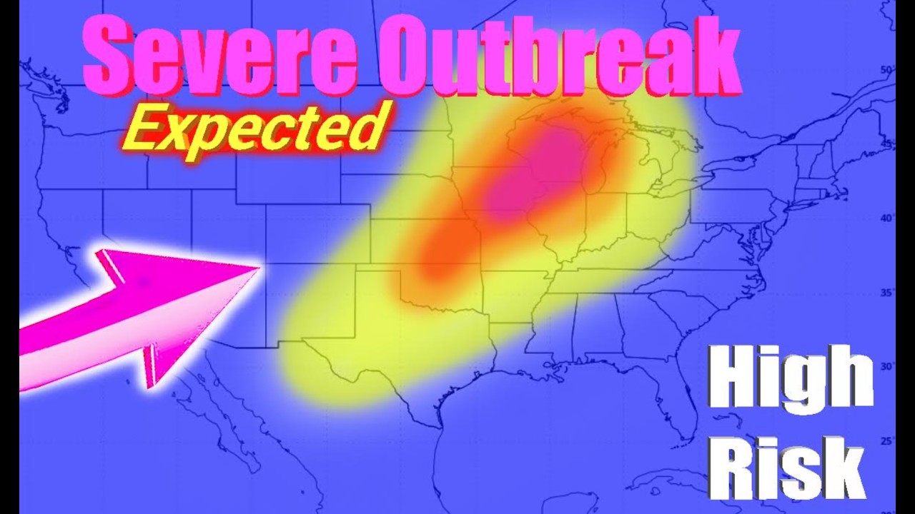 A Severe Weather Outbreak Is Now Expected By NWS!