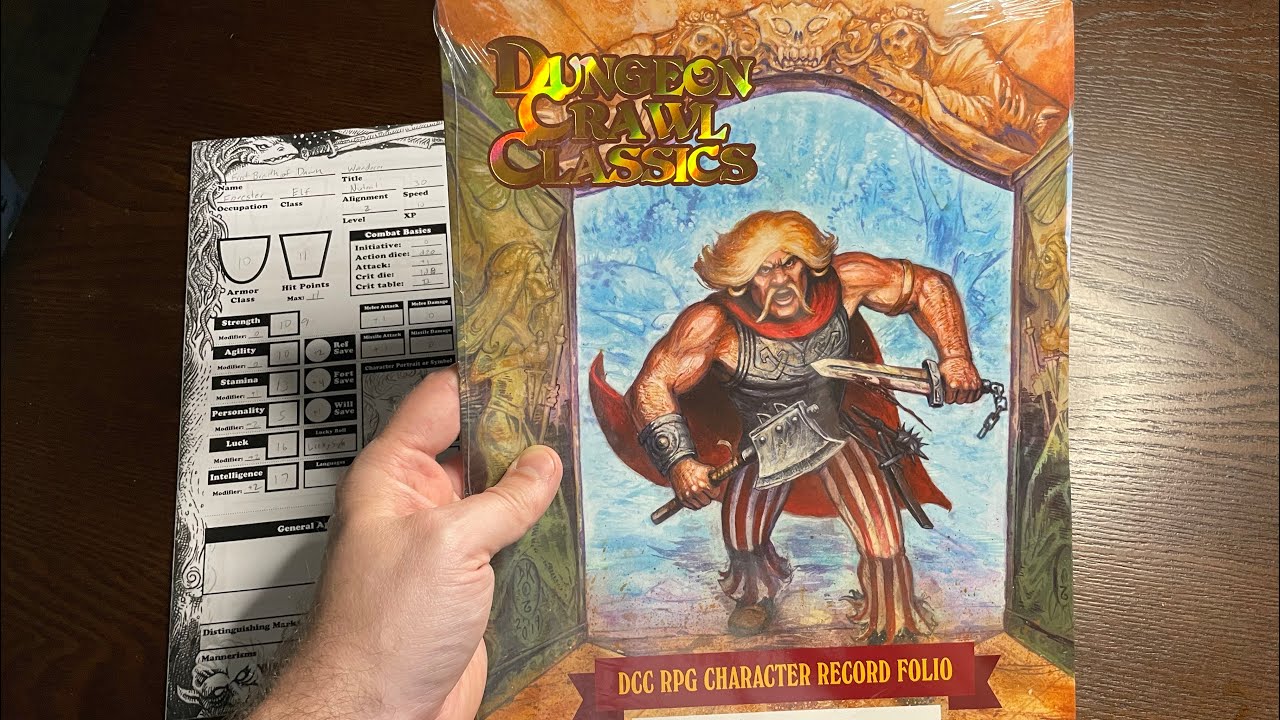 DCC RPG Character Record Folio