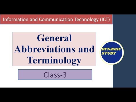 General Abbreviations and Terminology - 3 Video Lecture - Information ...