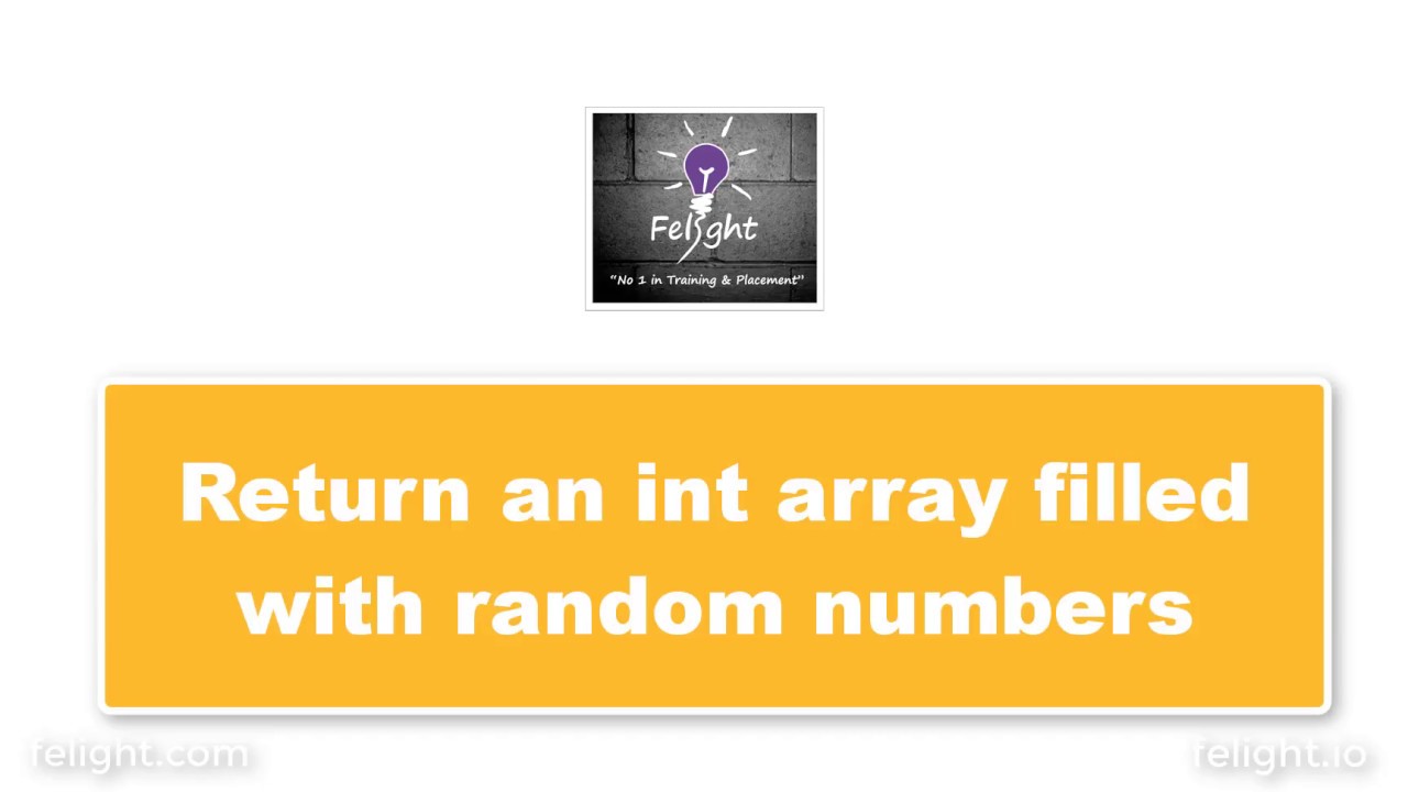 [Java Basics] returning an array filled with random numbers