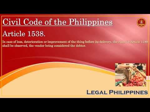 Civil Code of the Philippines, Article 1538