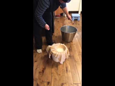Straining milk – Living off the land