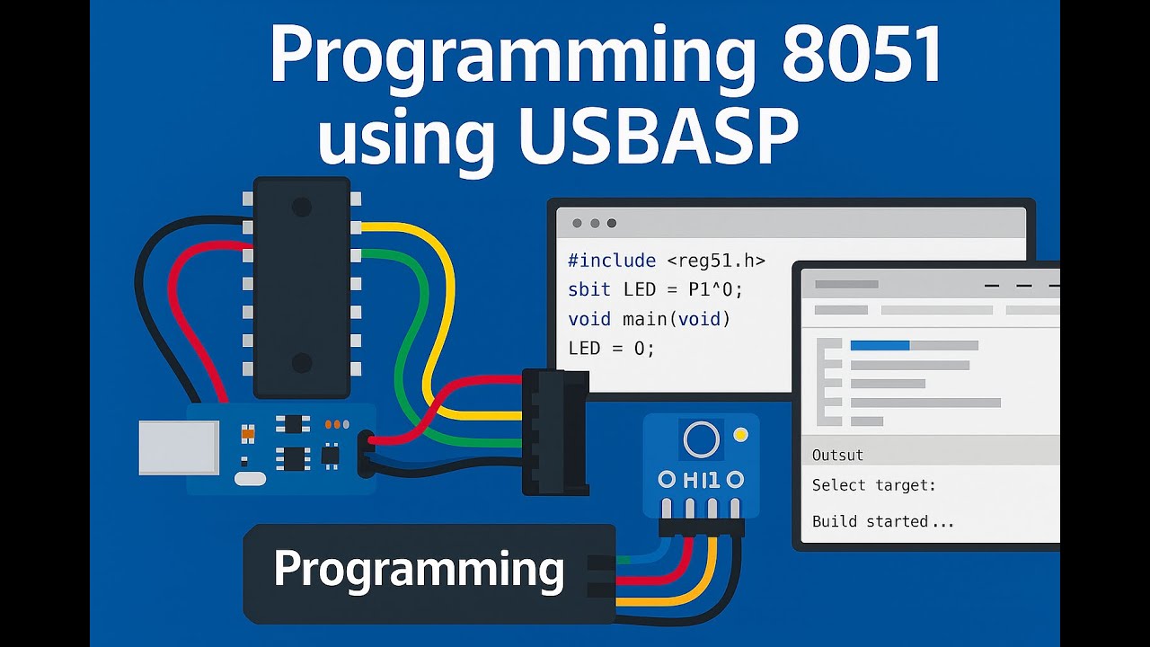 Programming 8051 Microcontroller using USBASP Programmer | Programming 8051 Controller | USBASP