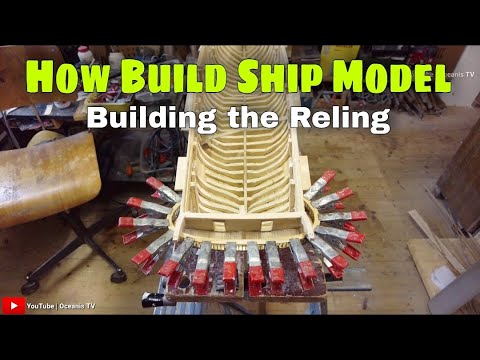 How to Build Ship Model : Building the relling of the astern gallery