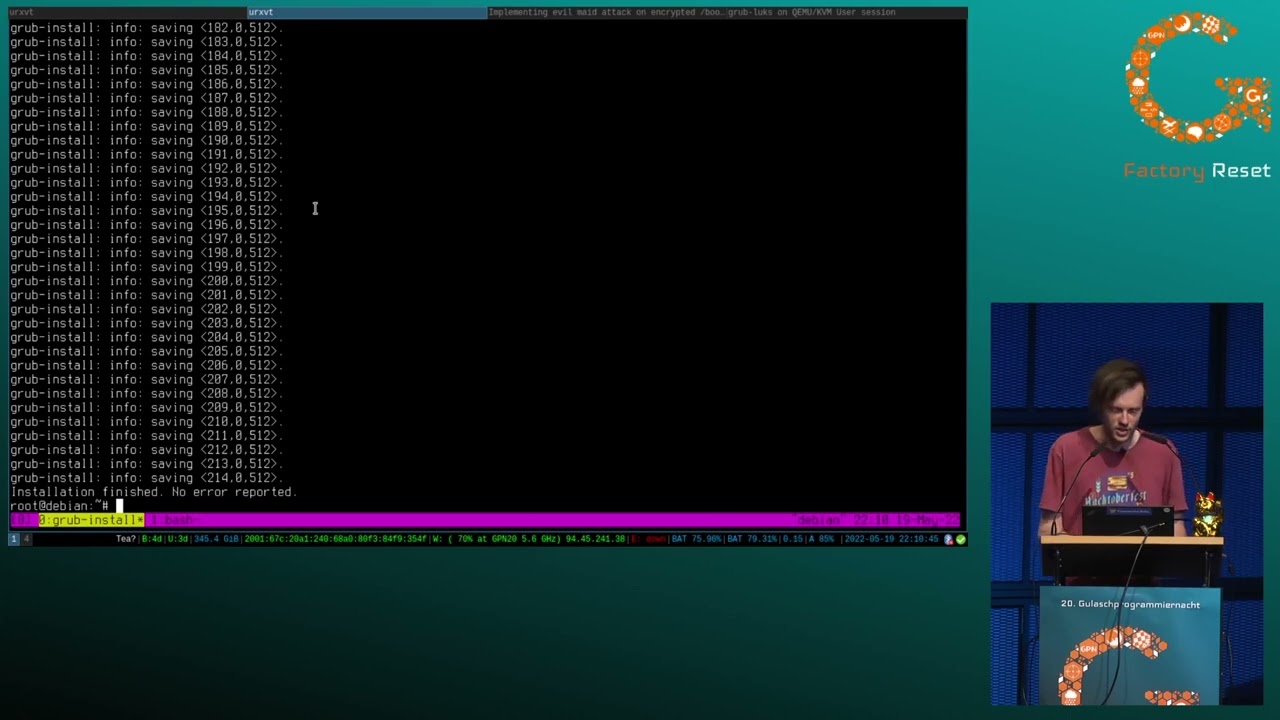 gpn20 - PoC: Implementing evil maid attack on encrypted /boot