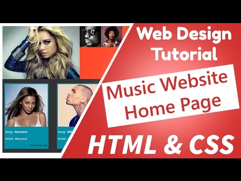 Learn 04 Web Design Create a cool music website home page using notepad html and css - Mind Luster