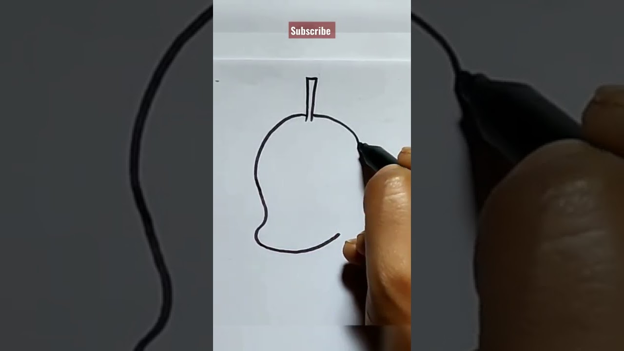 how to draw mango/mango drawing/#shorts #viralvideo #mango #fruitsdrawing