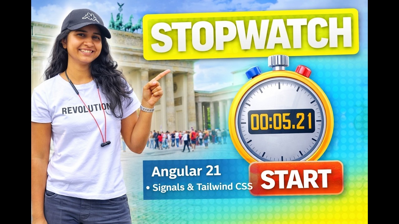 Stopwatch Application | Signal Based Mini Projects using Angular 21 & TailwindCSS