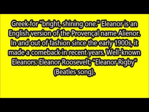 Meaning Of The Name Eleanor