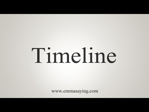 How To Say Timeline