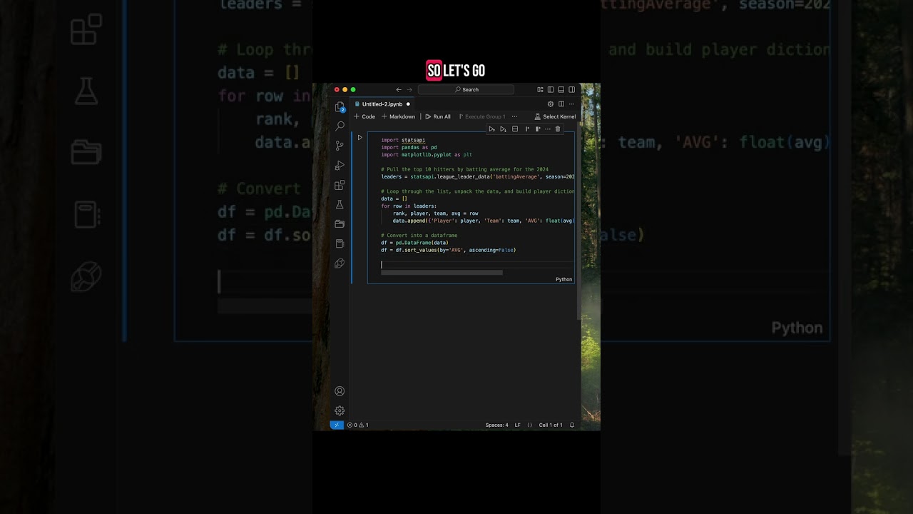 Build a Real-Time MLB Bar Chart with Python | Athlyticz |