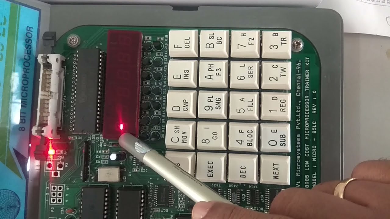 8085 microprocessor operating procedure