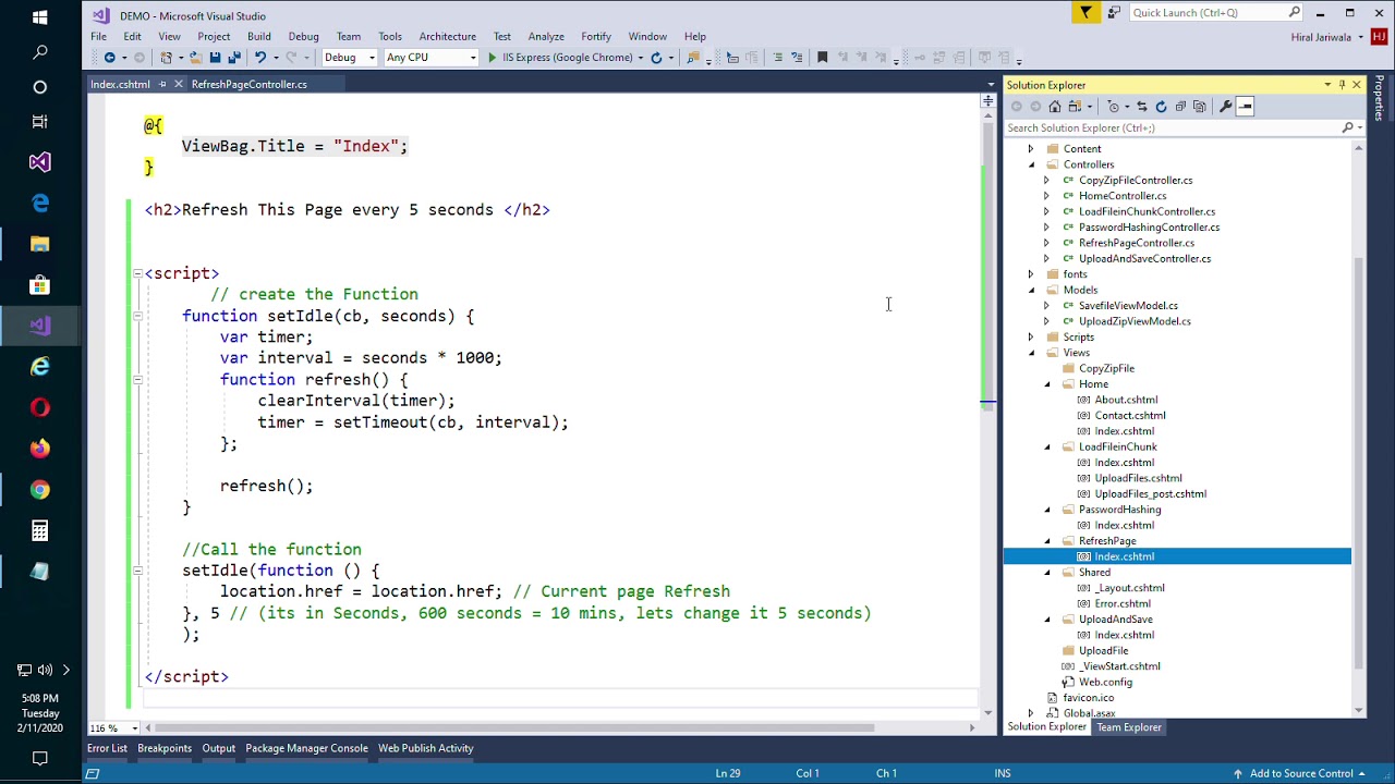 .NET JavaScript  : Refresh / Redirect  web Page  with JavaScript