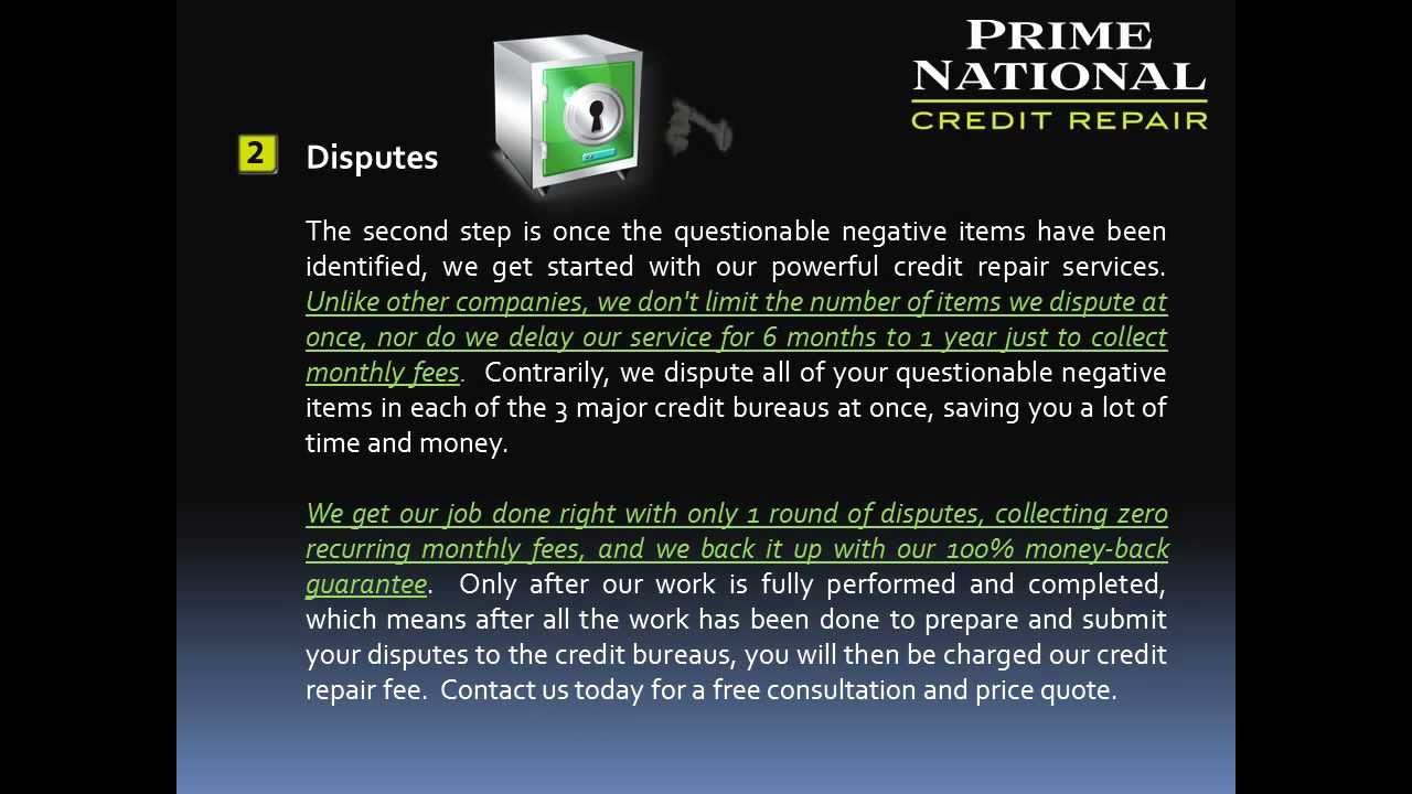 Prime National Credit Repair - Power Point Presentation