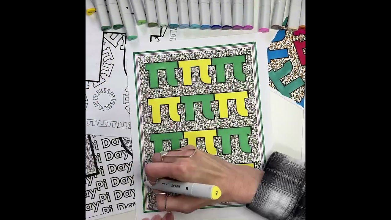 Time Lapse Coloring Pi Day Coloring Sheet