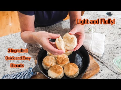 2 Ingredient Biscuits! Step By Step Instructions