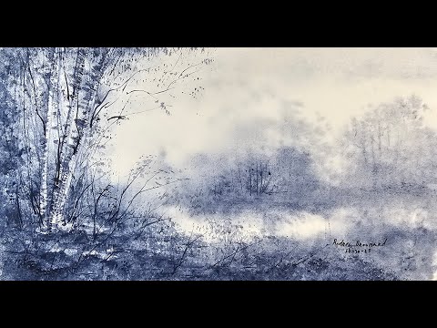 Daniel Smith Sodalite Genuine Beginner Fast and Loose Watercolor Techniques in Monochrome
