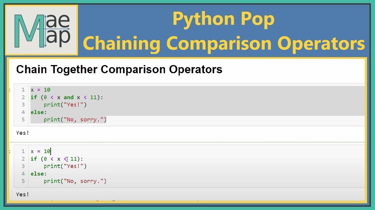 Python Pop:  Chaining Comparison Operators